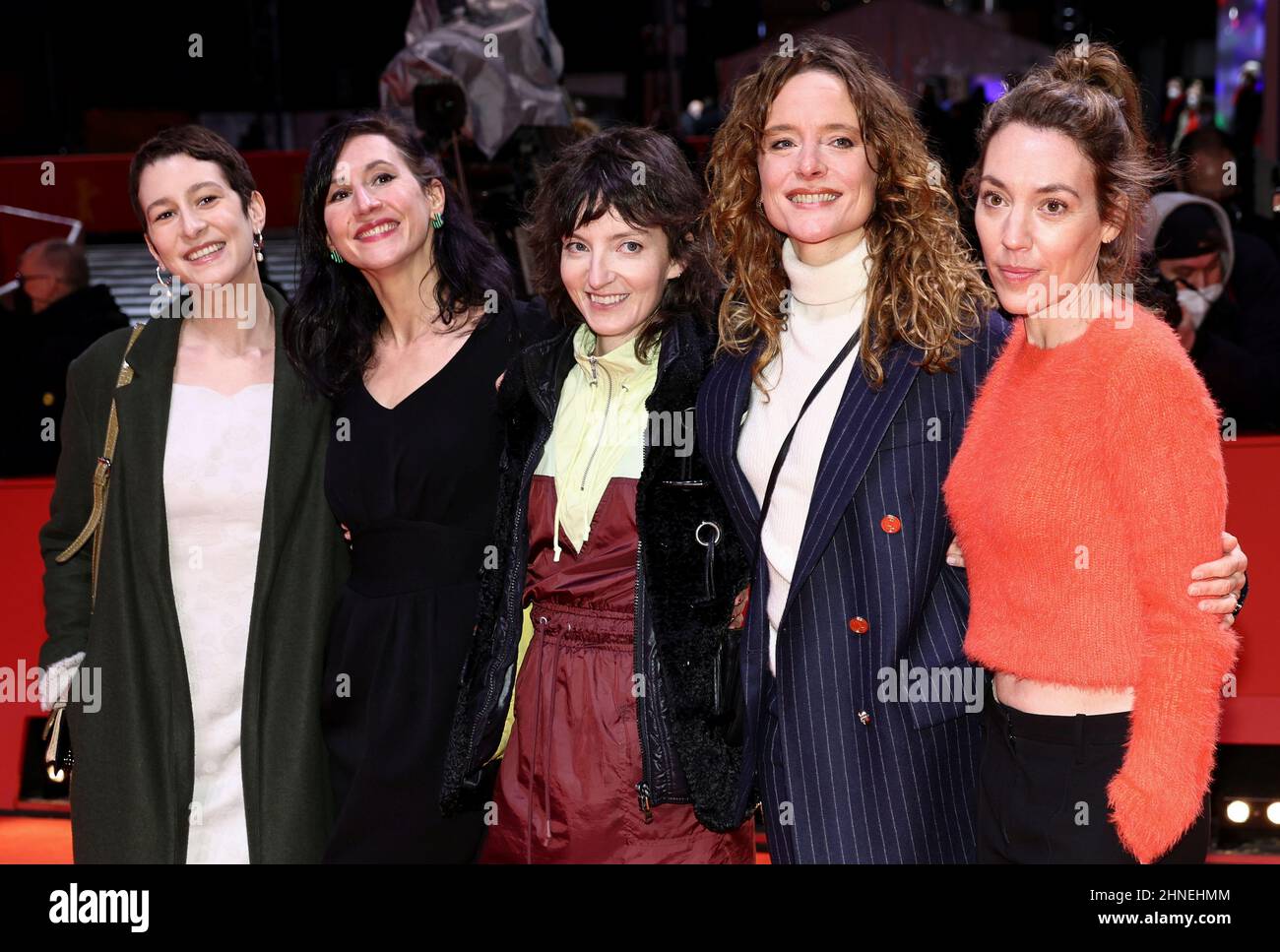 Cast members Aude Mathieu, Laure Giappiconi, Larissa Corriveau, Anne ...