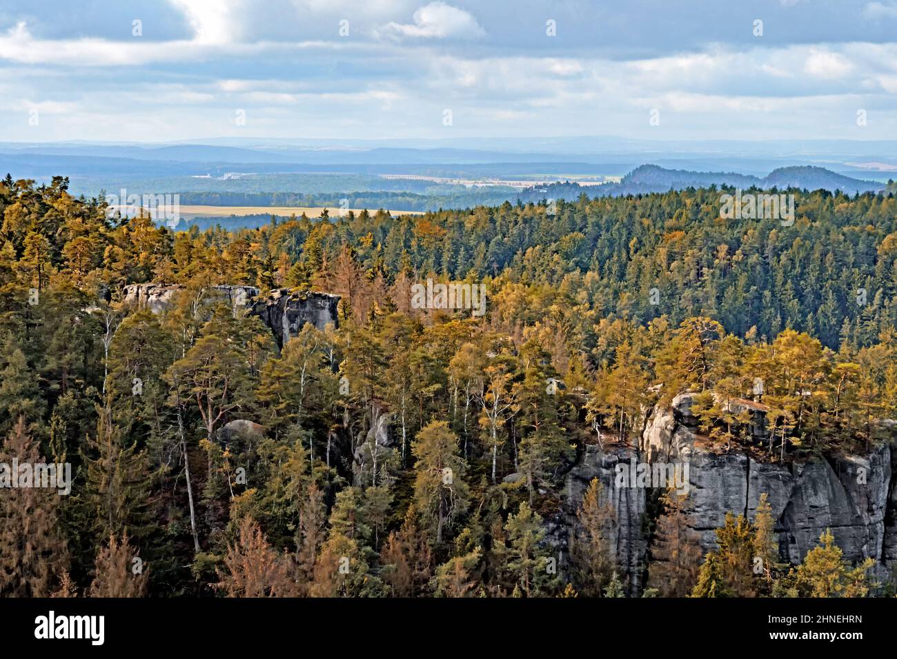 Landscape in Saxon Switzerland National Park, Saxony, Germany Stock ...