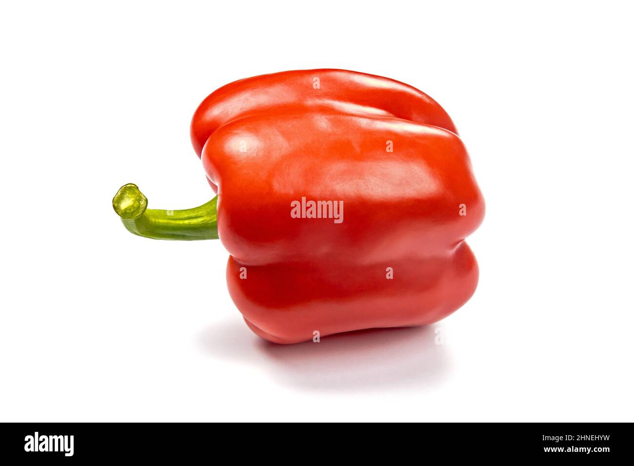 one red bell pepper isolated on white background Stock Photo - Alamy