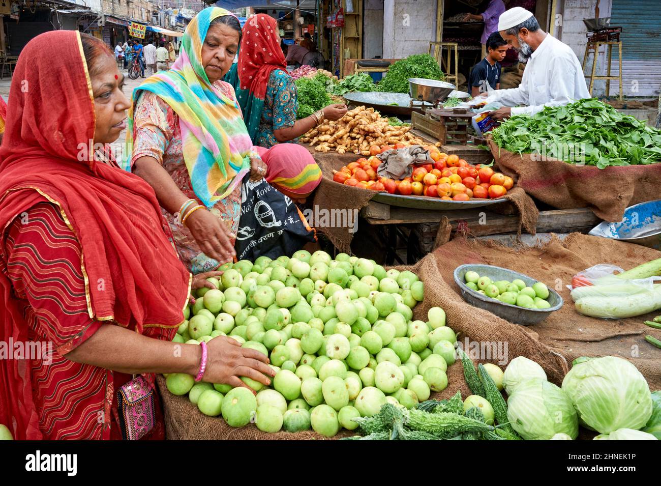 India Rajasthan Jodhpur. Sardar Market Girdikot. Fruit and vegetables ...