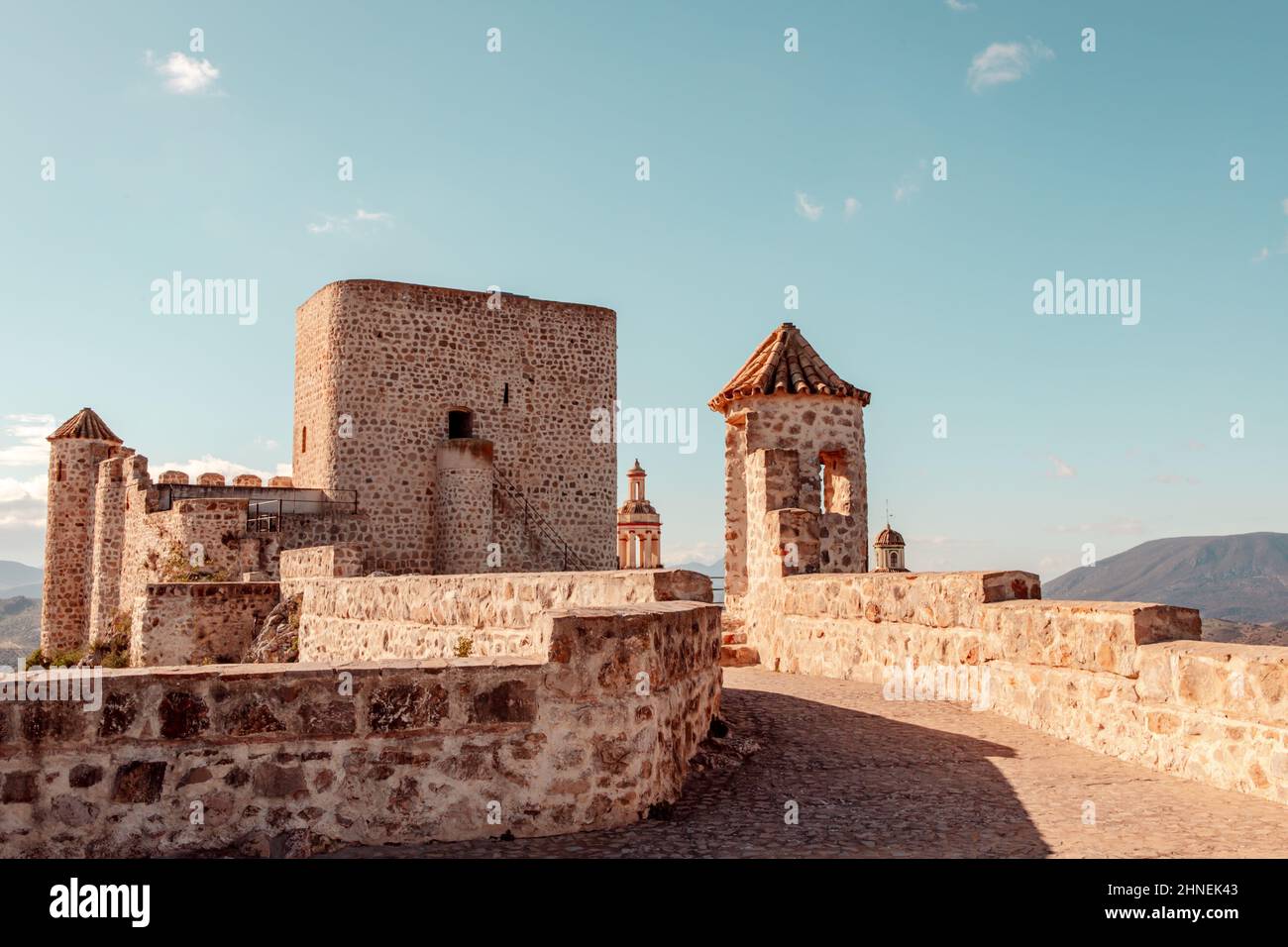 Castle ruins of Olvera in southern Spain Located on the route of the ...