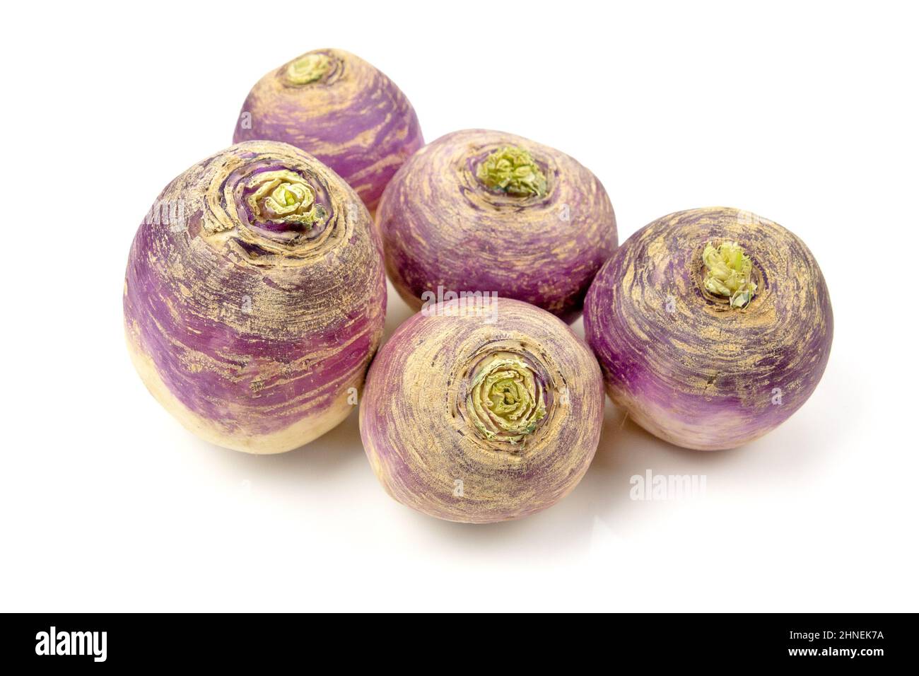 group of raw turnip on white background Stock Photo - Alamy