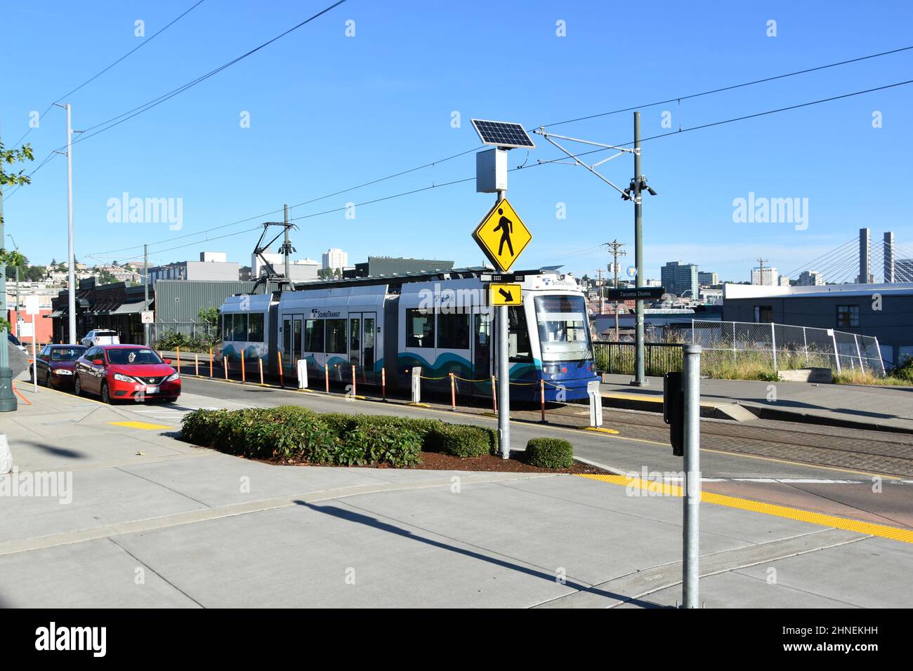 Views around downtown Tacoma, Washington featuring the Museum of Glass ...