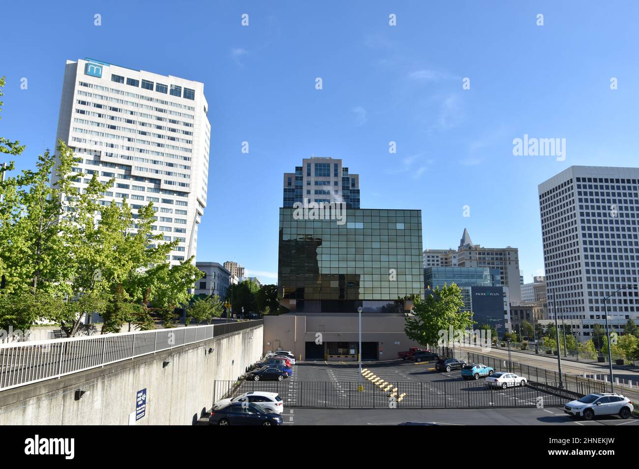 Views around downtown Tacoma, Washington featuring the Museum of Glass ...