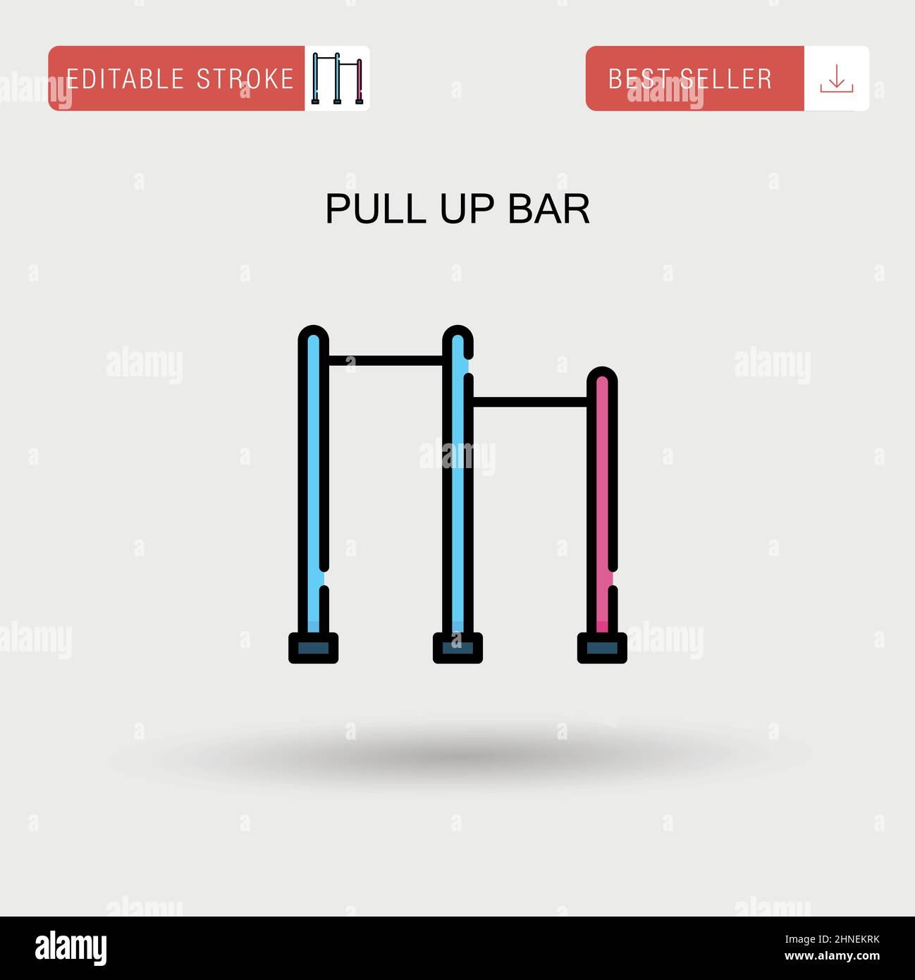 Pull up bar Simple vector icon Stock Vector Image & Art - Alamy