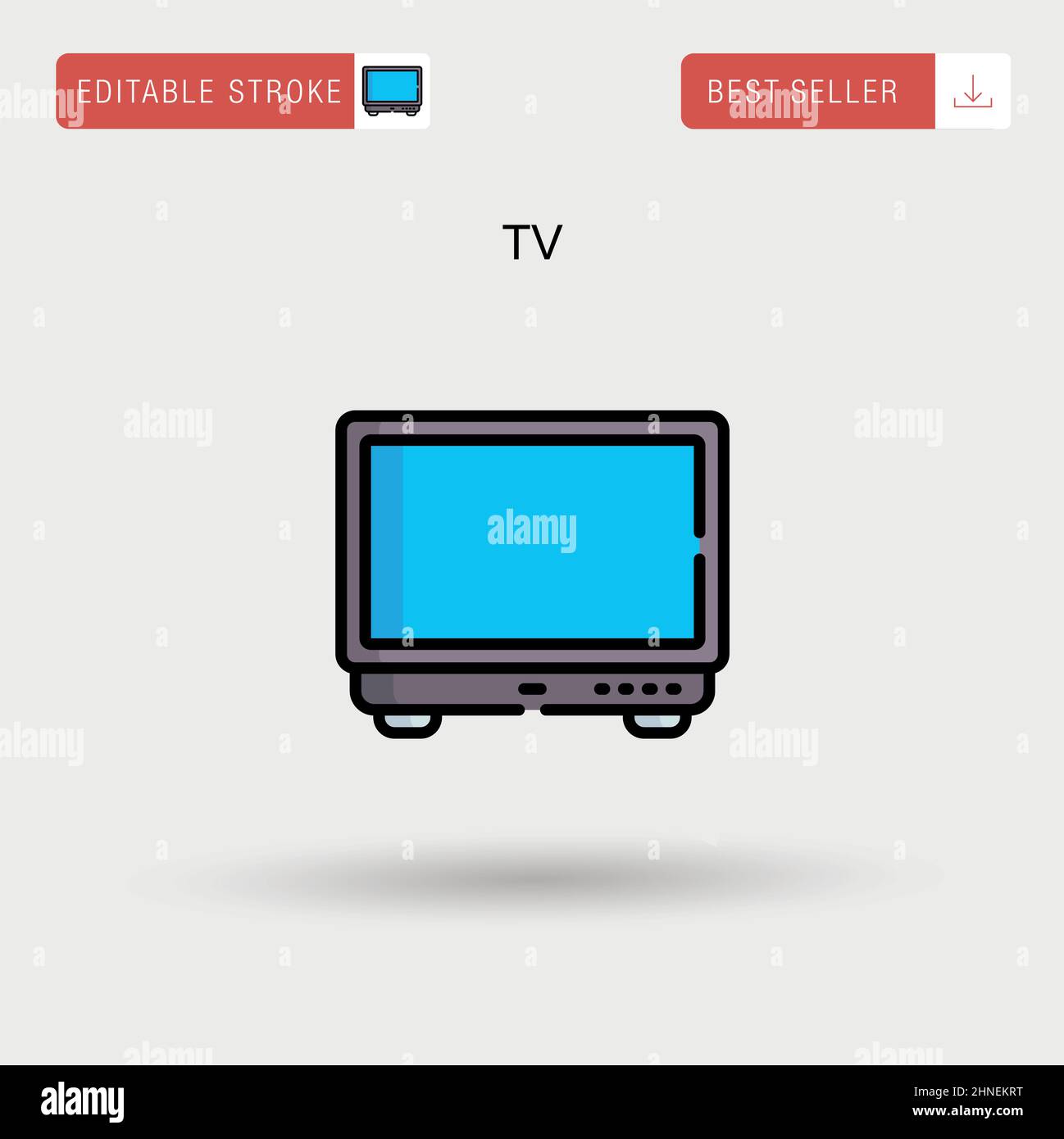 Tv Simple vector icon Stock Vector Image & Art - Alamy