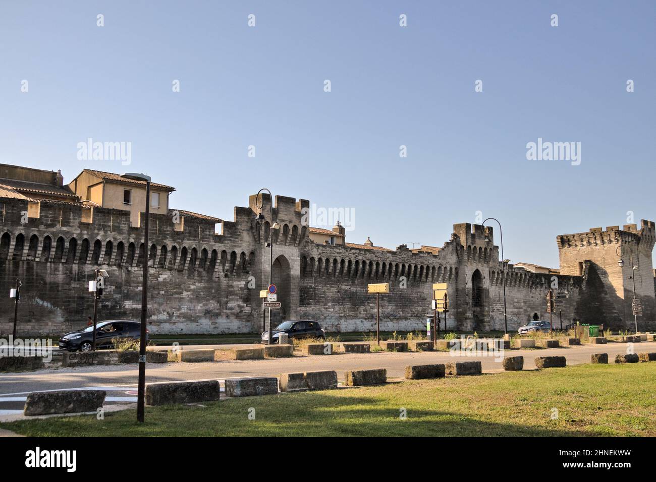 view of the ramparts of Avignon in France Stock Photo - Alamy