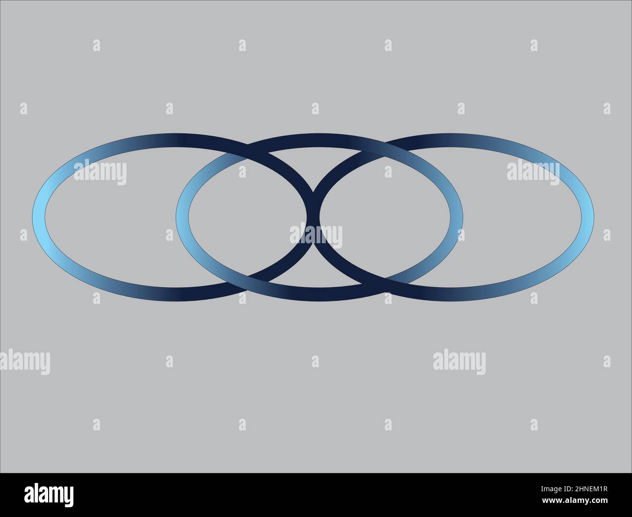 Vector graphics showing a symbol made of circles transformed in a ...