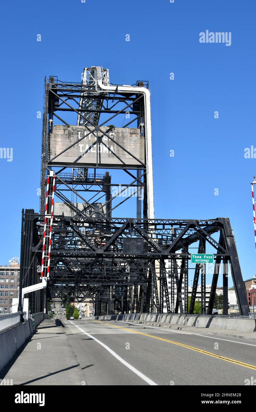 Views around downtown Tacoma, Washington featuring the Museum of Glass ...