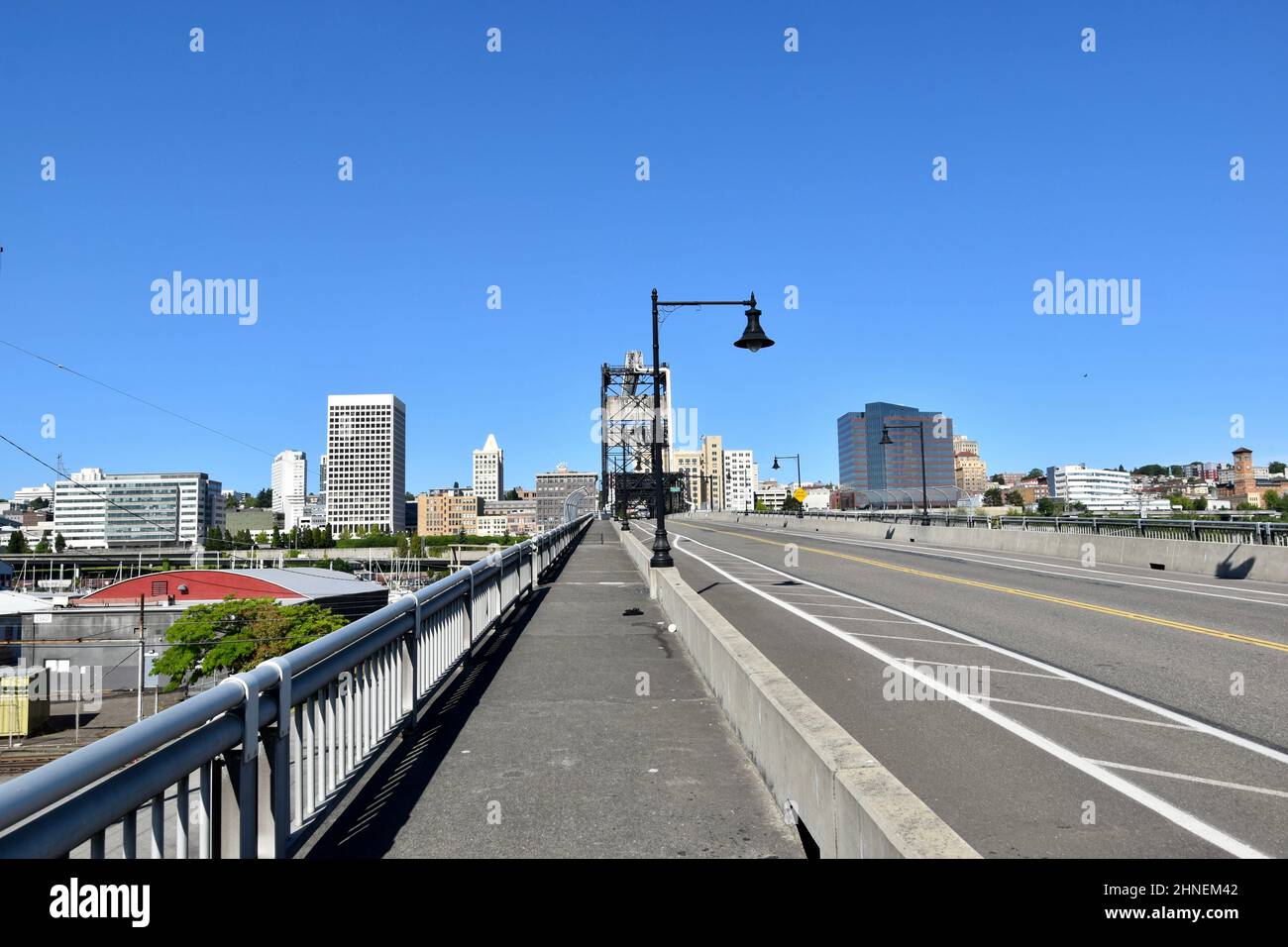Views around downtown Tacoma, Washington featuring the Museum of Glass ...