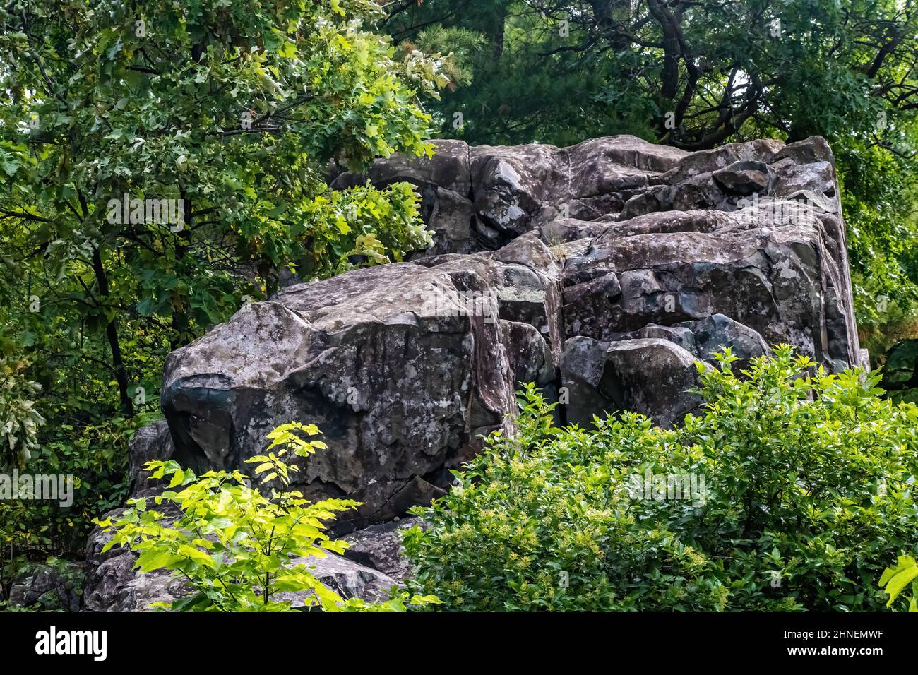 Igneous rock formation in Interstate State Park formed during the Ice ...