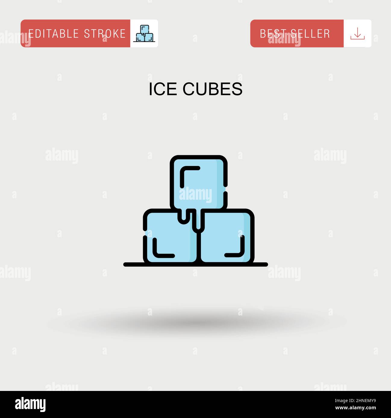 Refreshing water ice cubes Stock Vector Images - Alamy