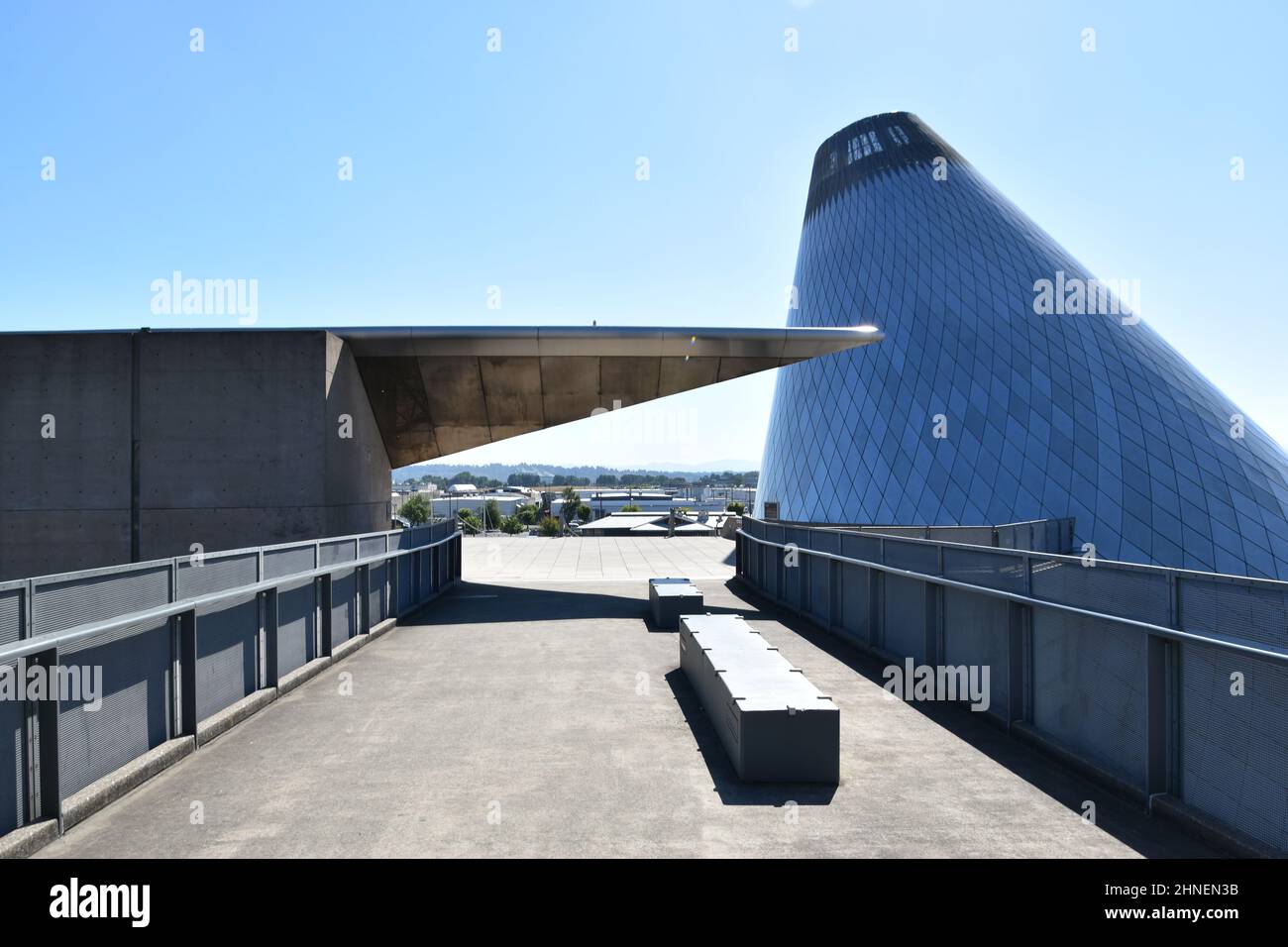 Views around downtown Tacoma, Washington featuring the Museum of Glass ...