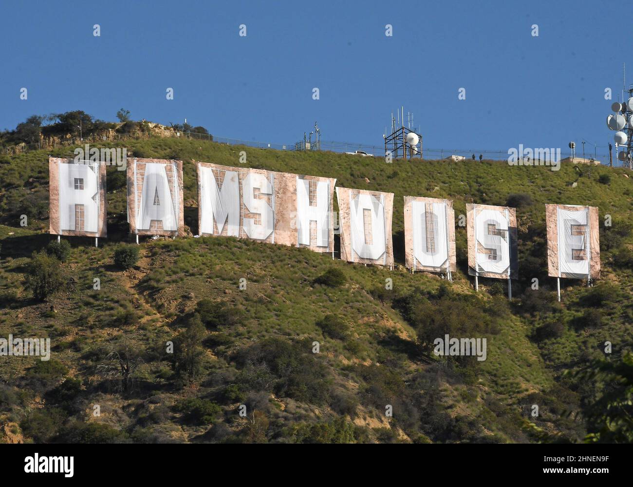 Los Angeles, USA. 16th Feb, 2022. The Iconic Hollywood sign replaced ...