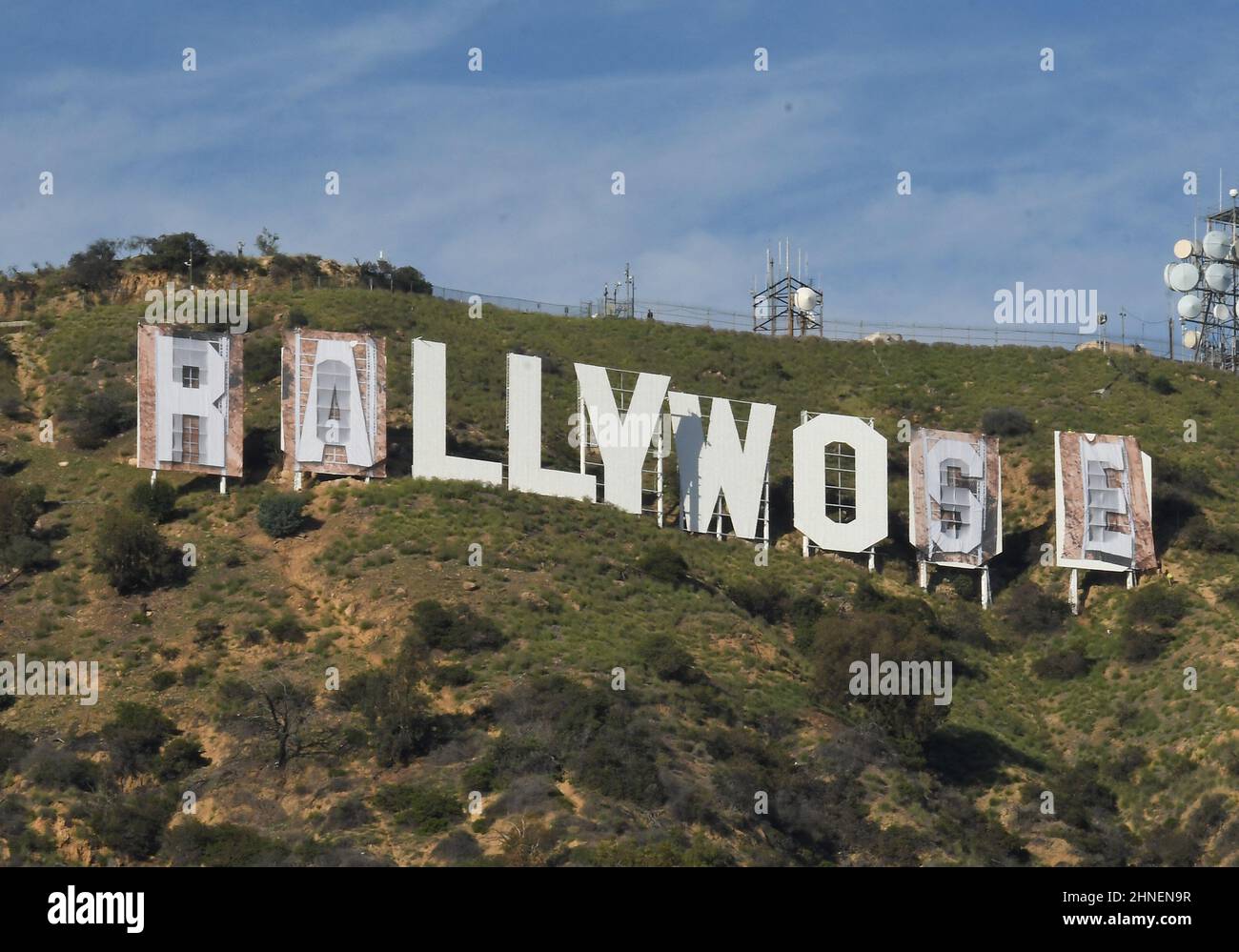 Los Angeles, USA. 16th Feb, 2022. The Iconic Hollywood sign replaced ...