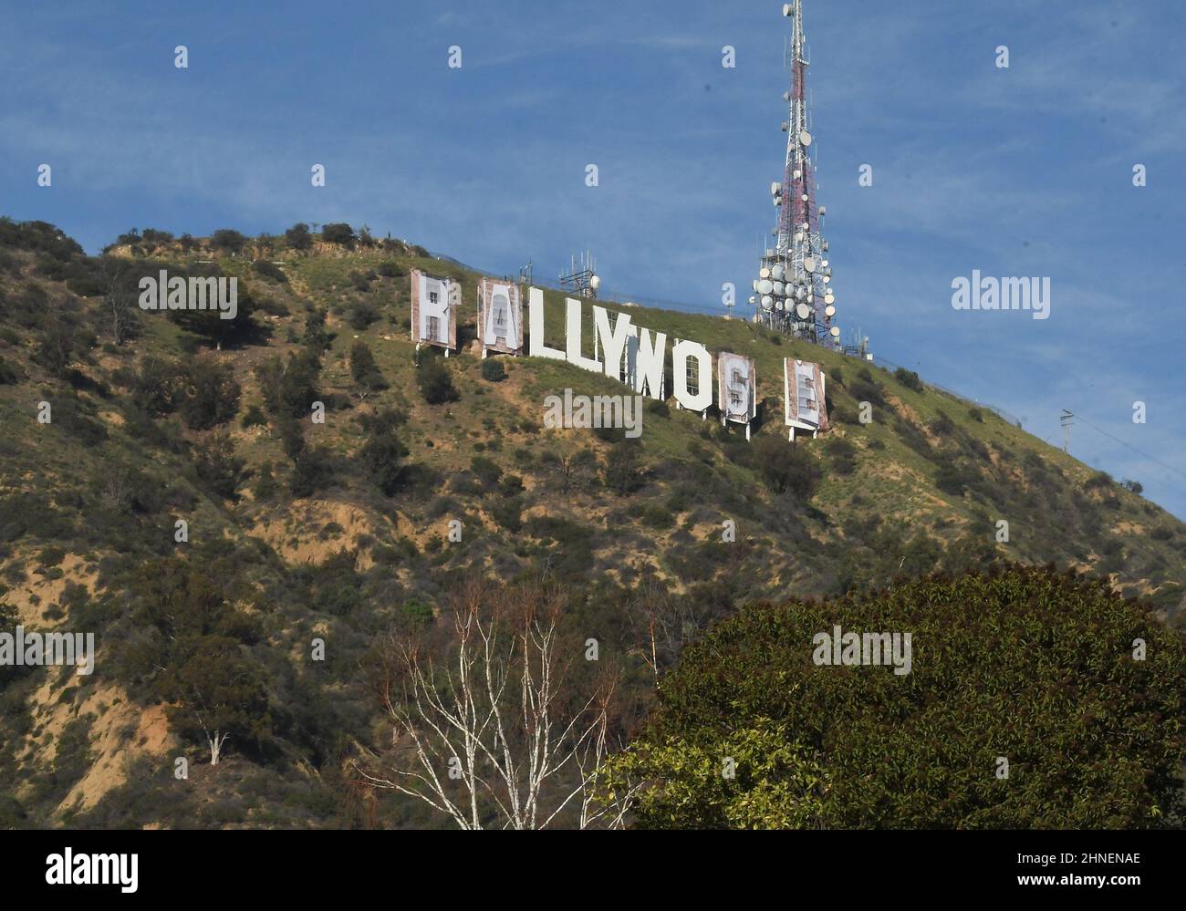 Los Angeles, USA. 16th Feb, 2022. The Iconic Hollywood sign replaced ...