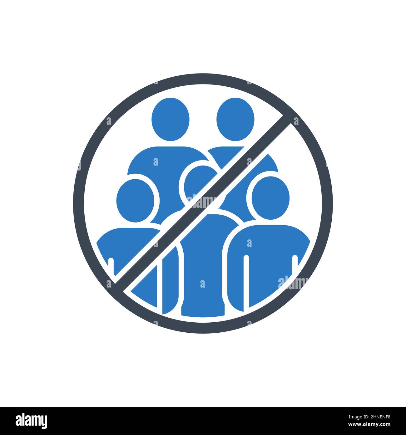 Avoid crowded places related vector glyph icon Stock Vector Image & Art ...