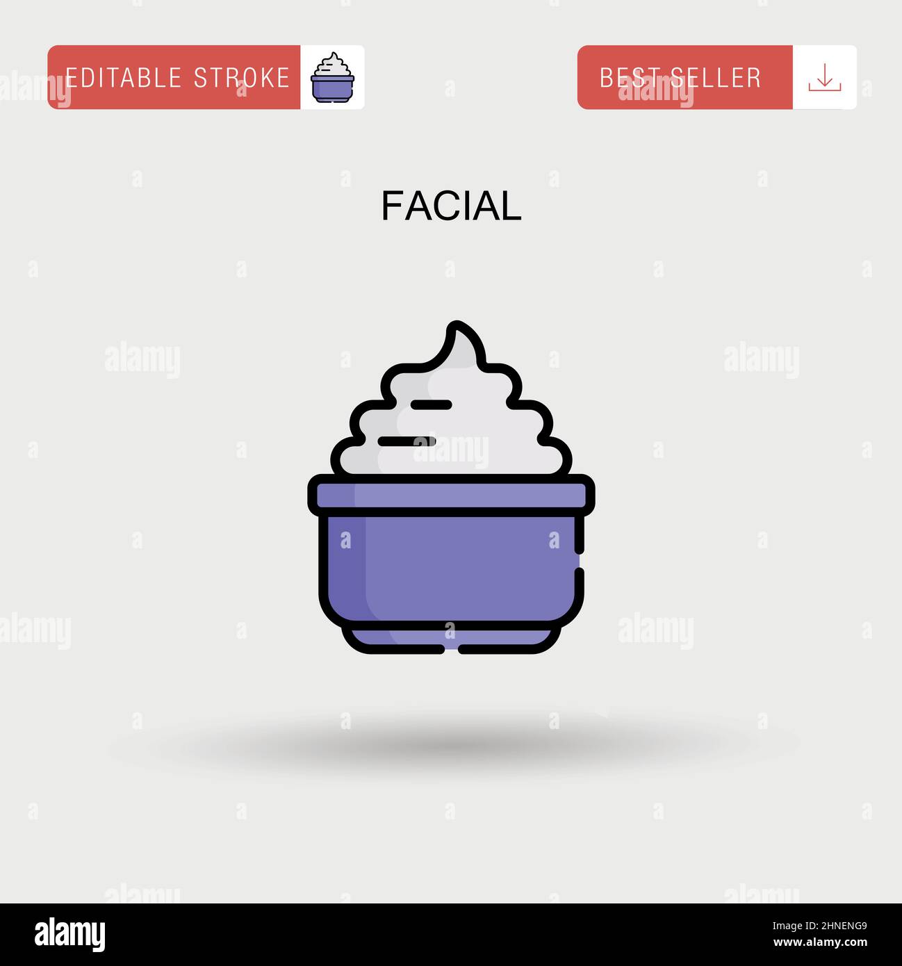 Facial Simple vector icon Stock Vector Image & Art - Alamy