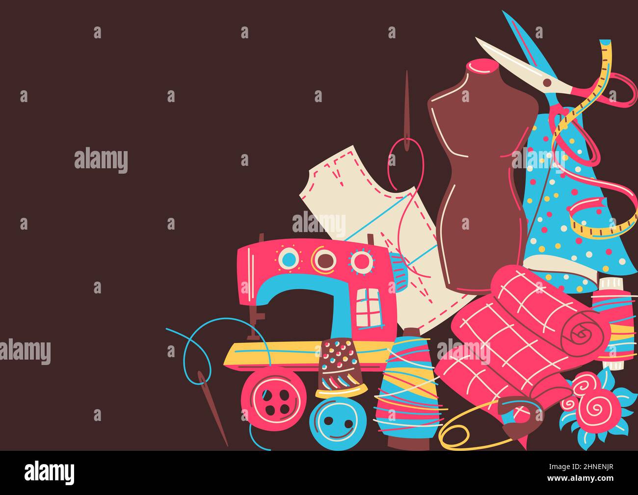 Handicraft work women Stock Vector Images - Alamy