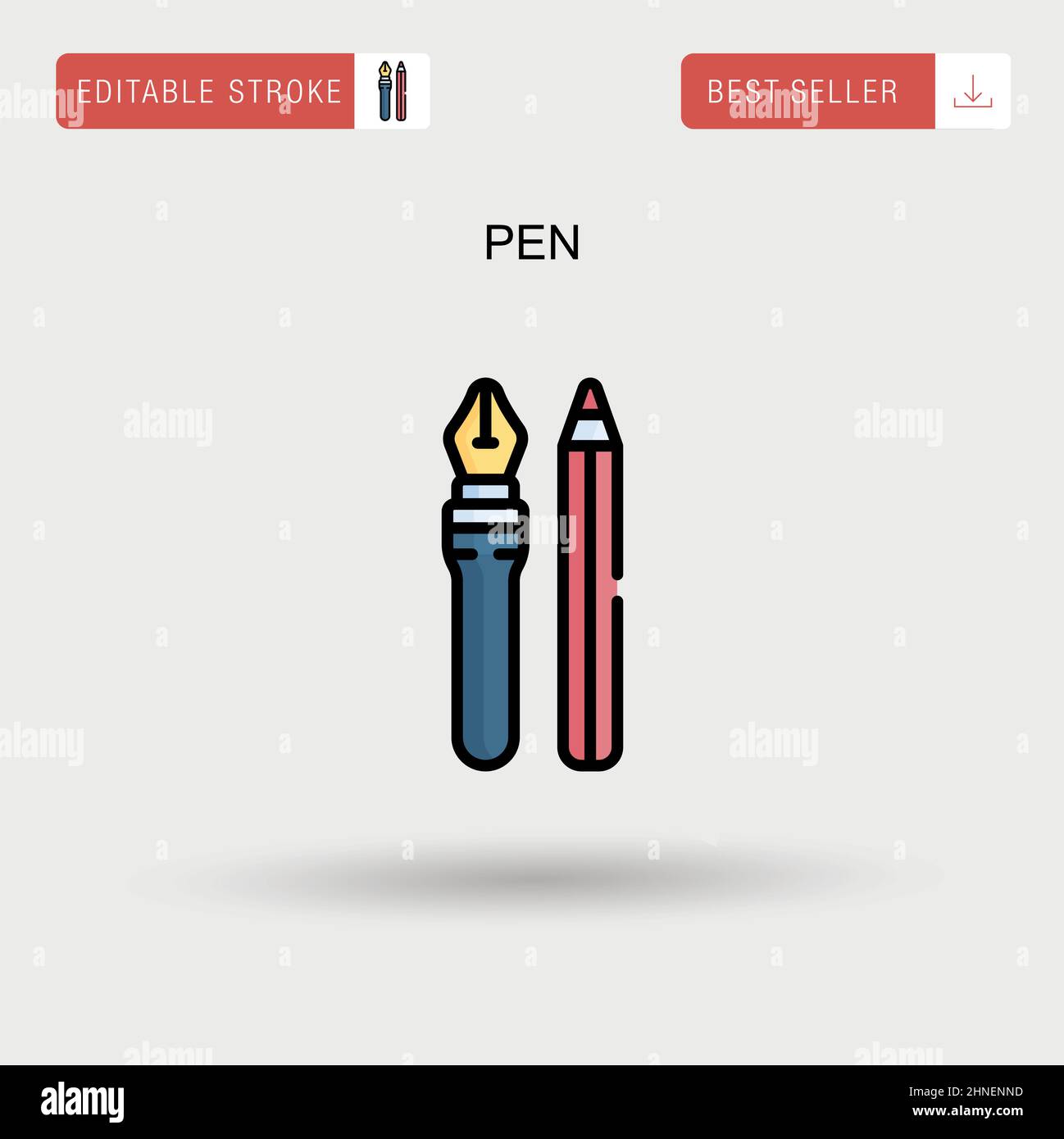 Pen Simple vector icon Stock Vector Image & Art - Alamy