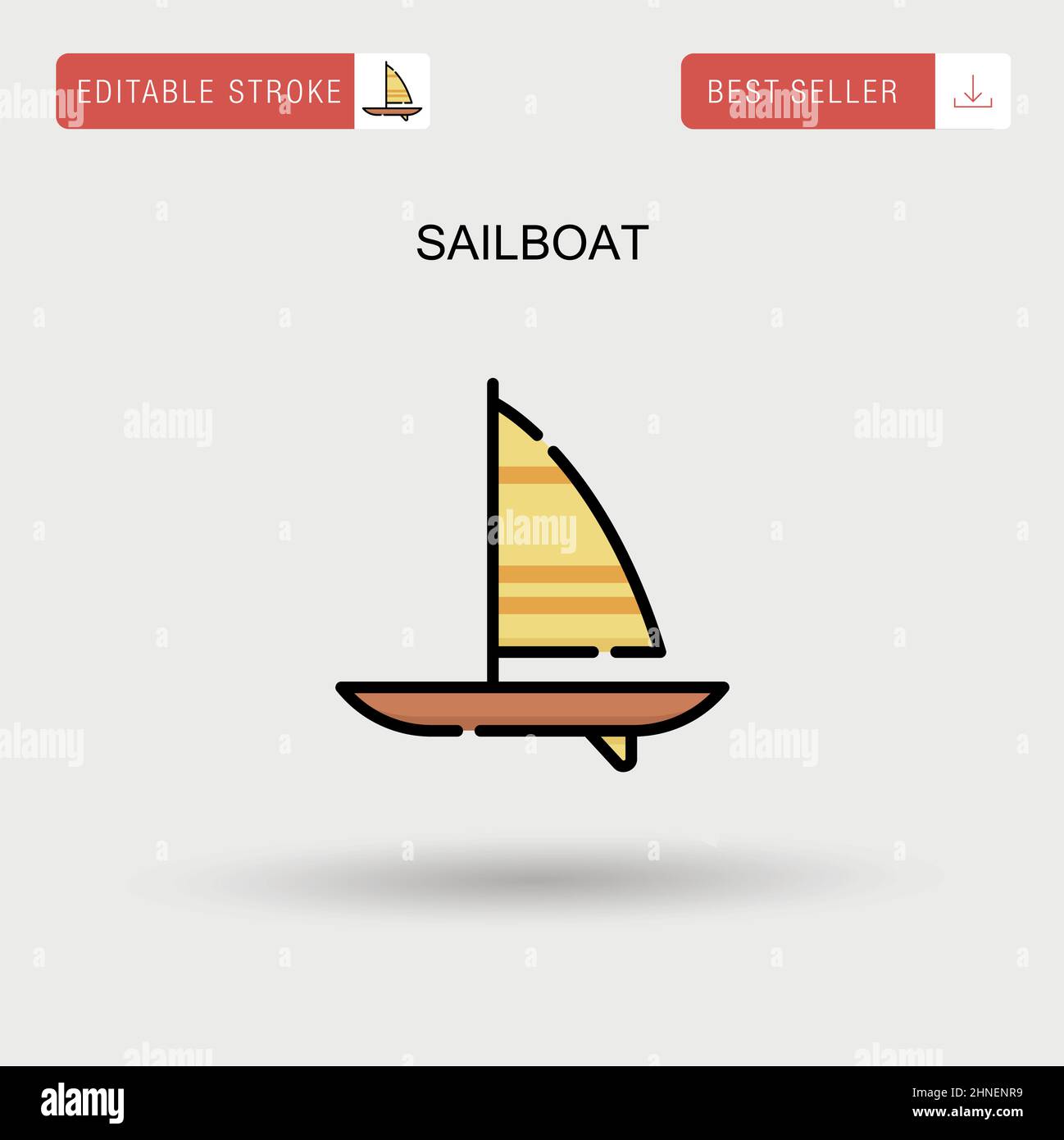 Simple icon vector sailboat hi-res stock photography and images - Alamy