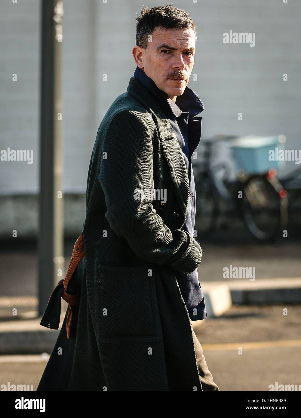 MILAN, Italy- January 16 2022: Markus Ebner on the street in Milan ...