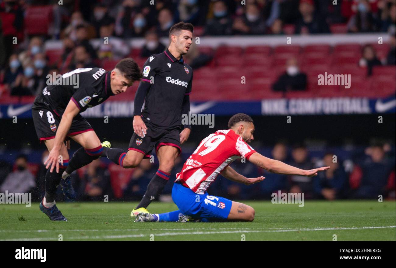 Madrid, Spain. 16th Feb, 2022. Spanish La Liga soccer match Atletico de ...