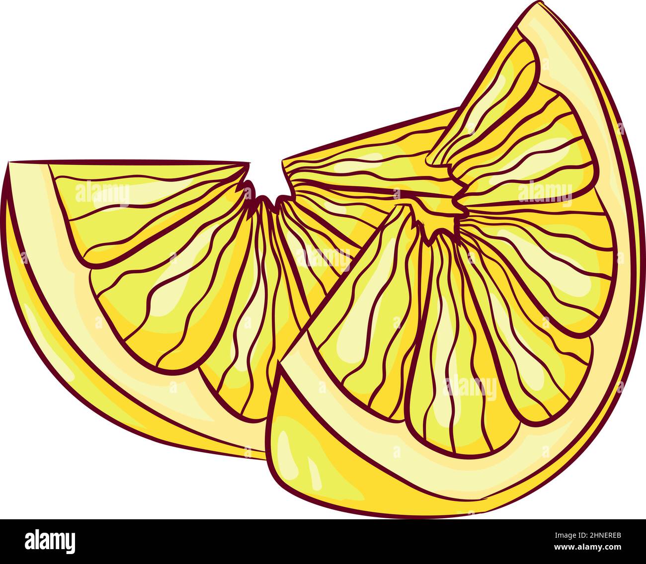 Lemon cut two pieces Cut Out Stock Images & Pictures - Alamy
