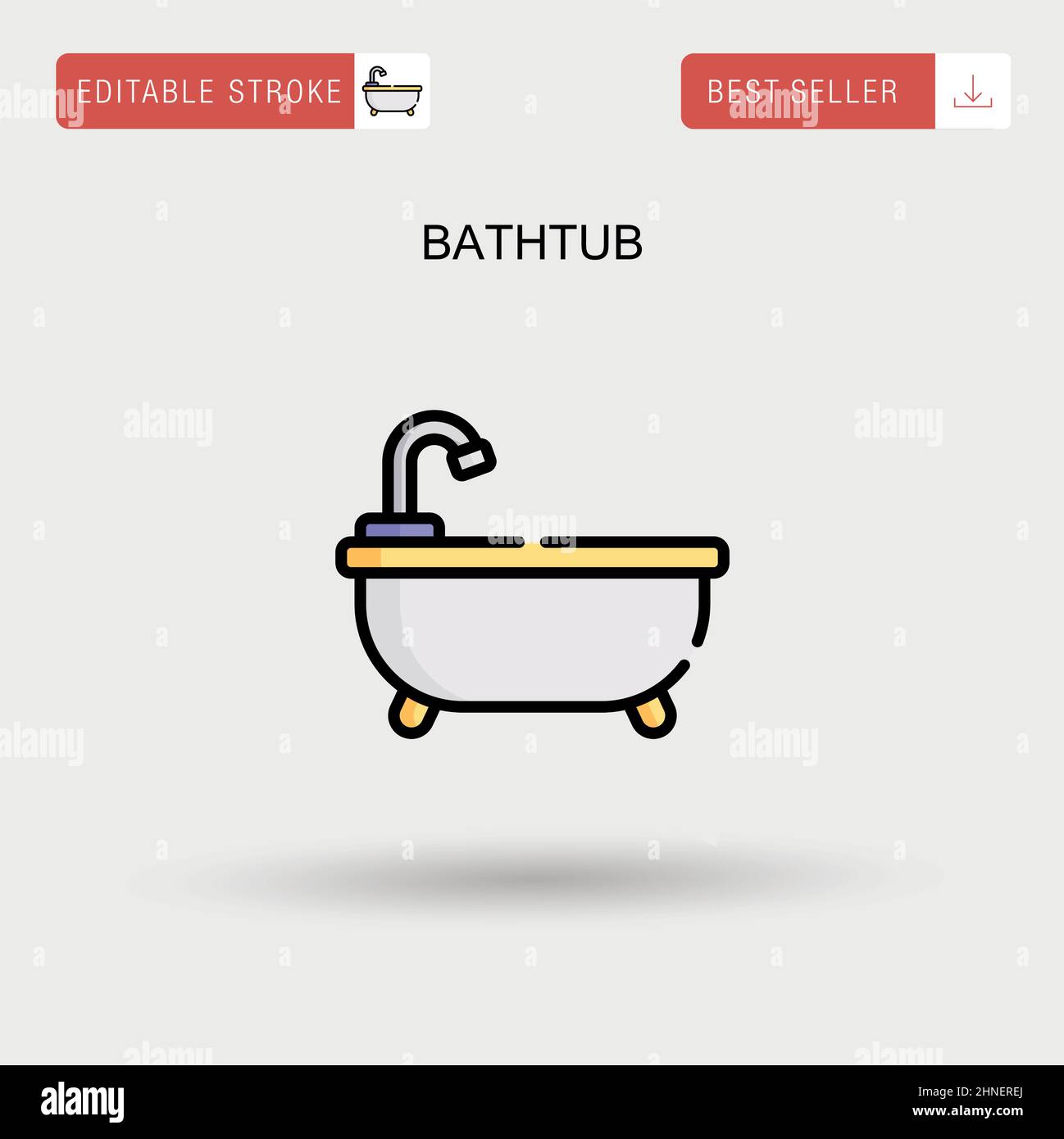 Bathtub Simple vector icon Stock Vector Image & Art - Alamy