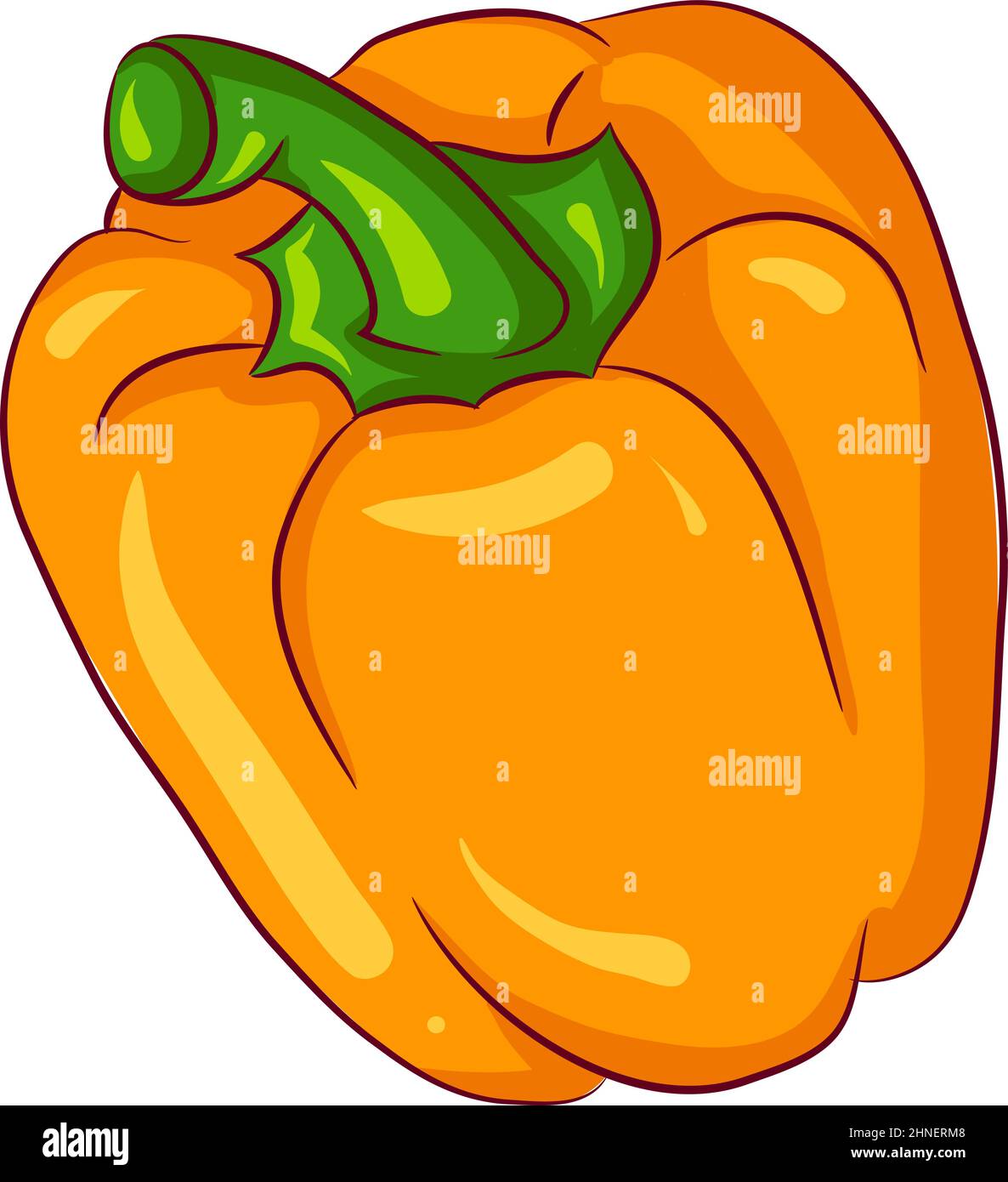 Pepper draw plant Cut Out Stock Images & Pictures - Alamy