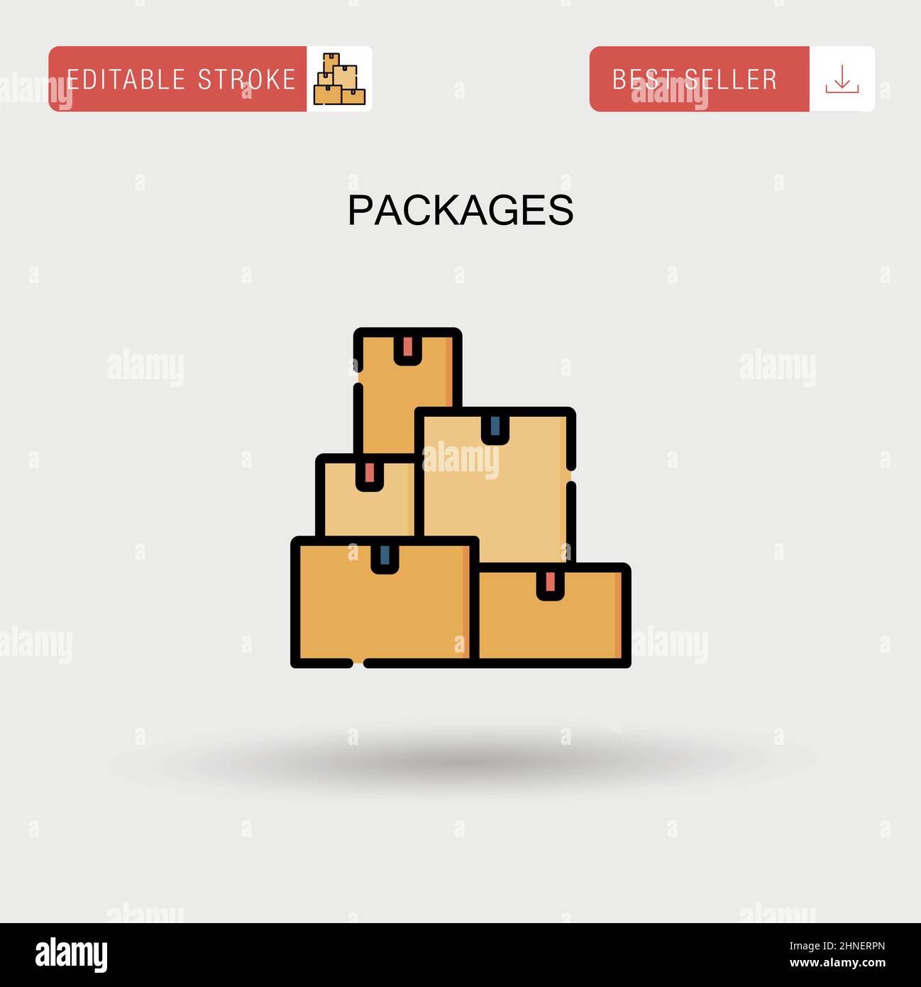 Packages Simple vector icon Stock Vector Image & Art - Alamy