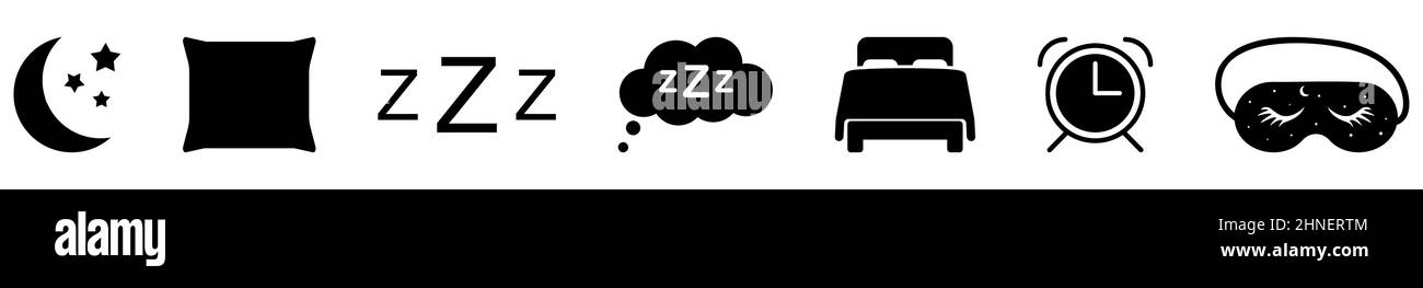 Set of sleep rest icons. Symbol for your website design, logo, app, UI ...