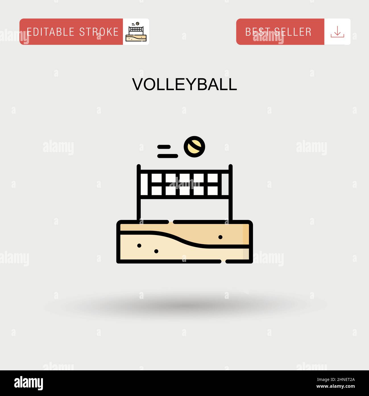 Volleyball Simple vector icon Stock Vector Image & Art - Alamy