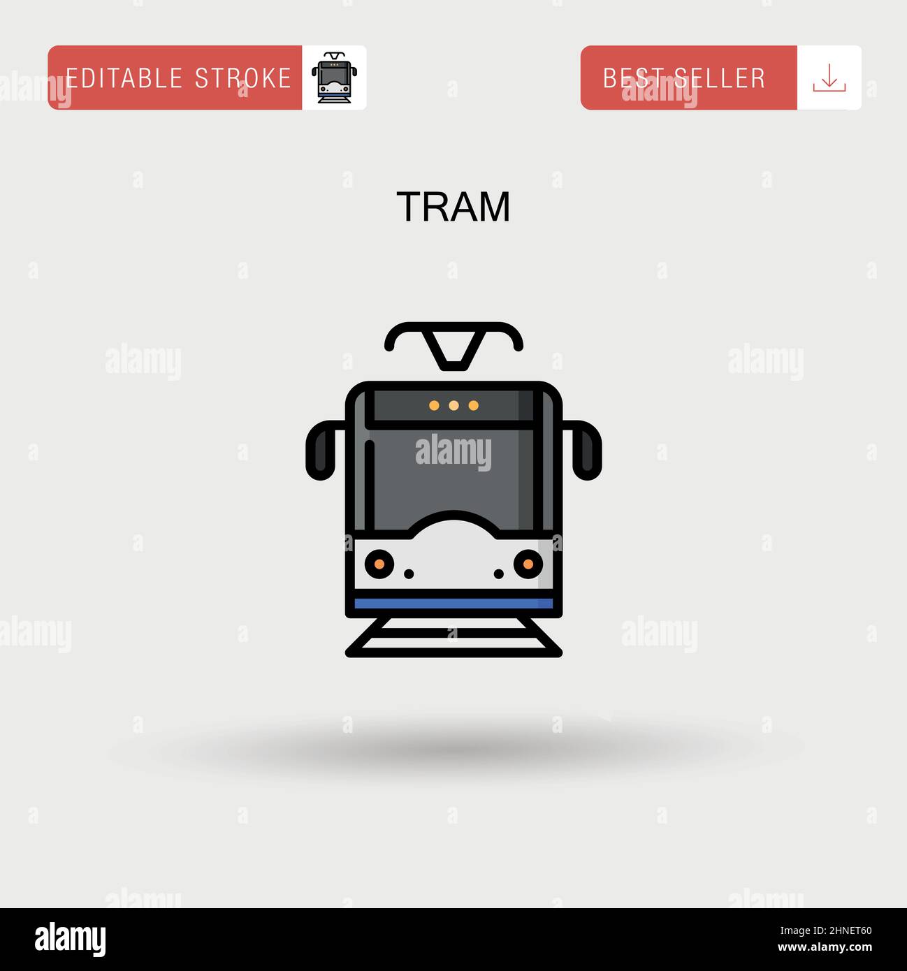 Tram Simple vector icon Stock Vector Image & Art - Alamy