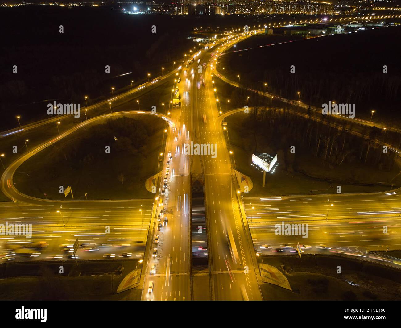 Motorway interchange cloverleaf hi-res stock photography and images - Alamy