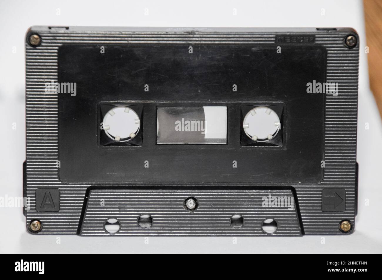 Audio cassette. Retro music medium, compact cassette for tape recorder ...