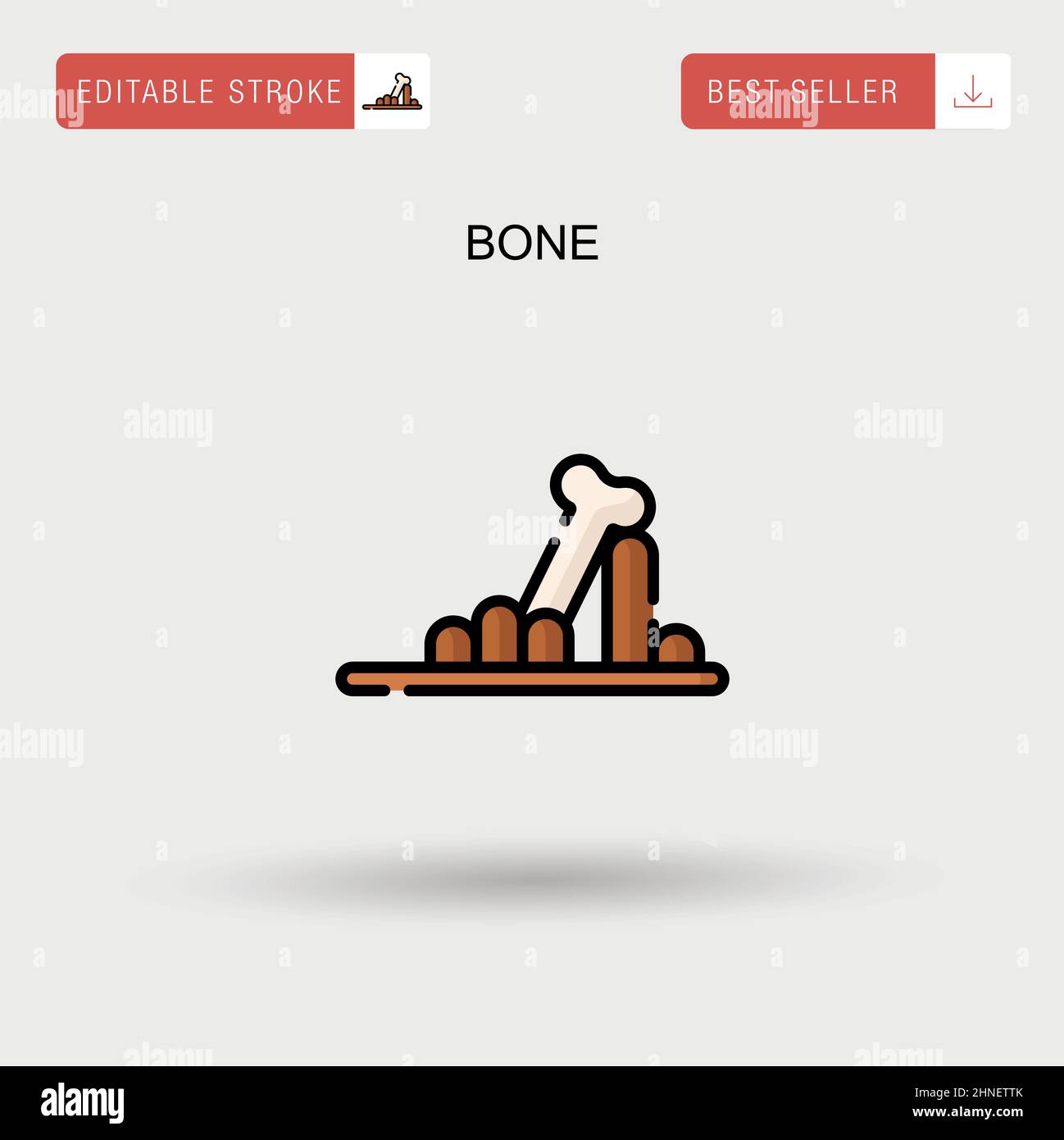 Bone Simple vector icon Stock Vector Image & Art - Alamy