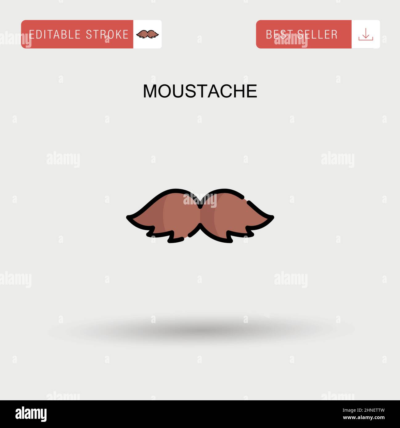 Moustache Simple vector icon Stock Vector Image & Art - Alamy
