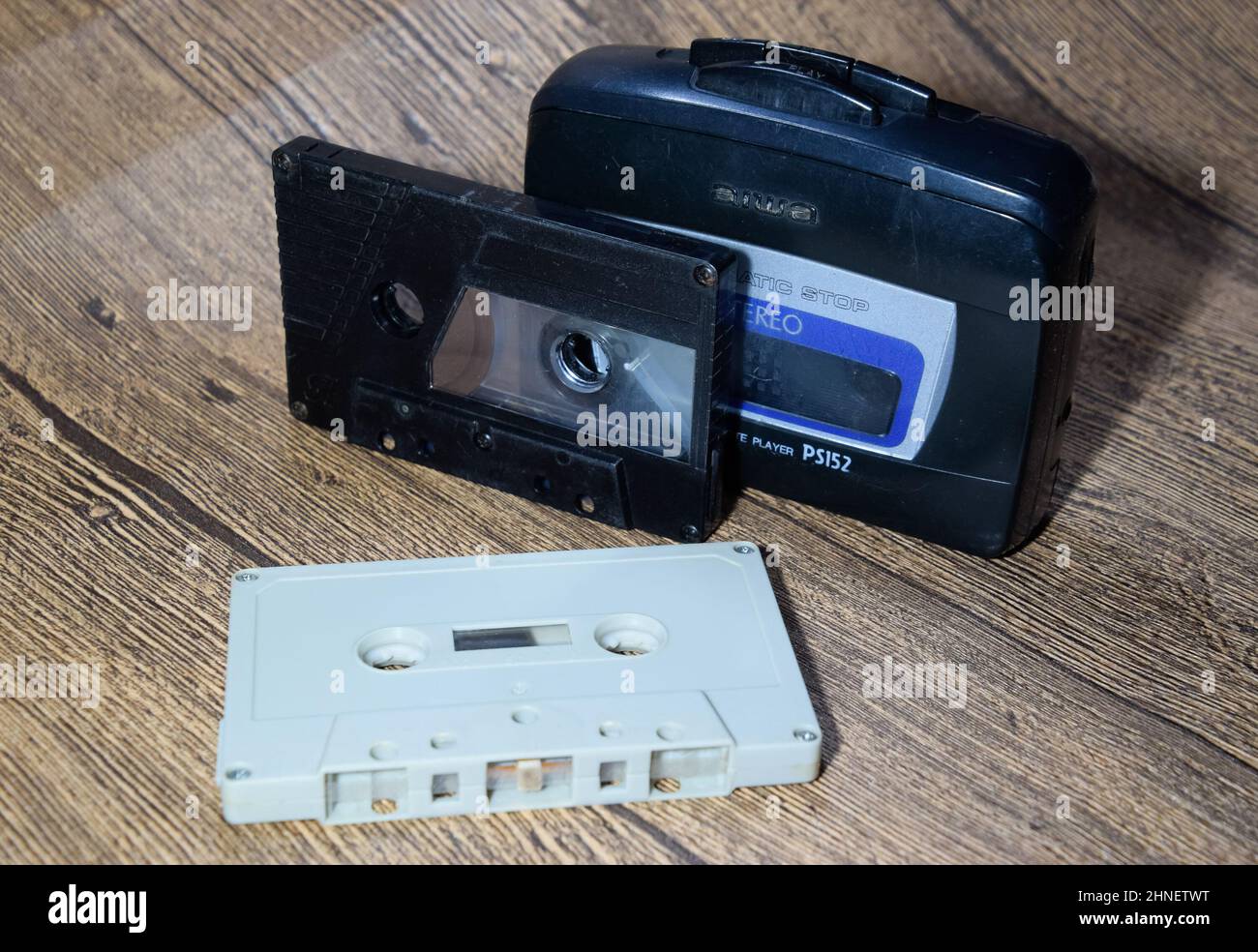 Audio cassette. Retro music medium, compact cassette for tape recorder ...