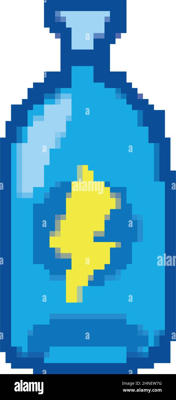 pixelated power bottle Stock Vector Image & Art - Alamy