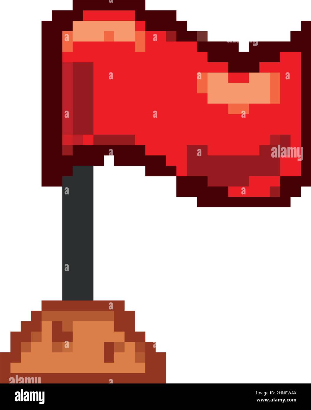 pixelated red flag Stock Vector Image & Art - Alamy