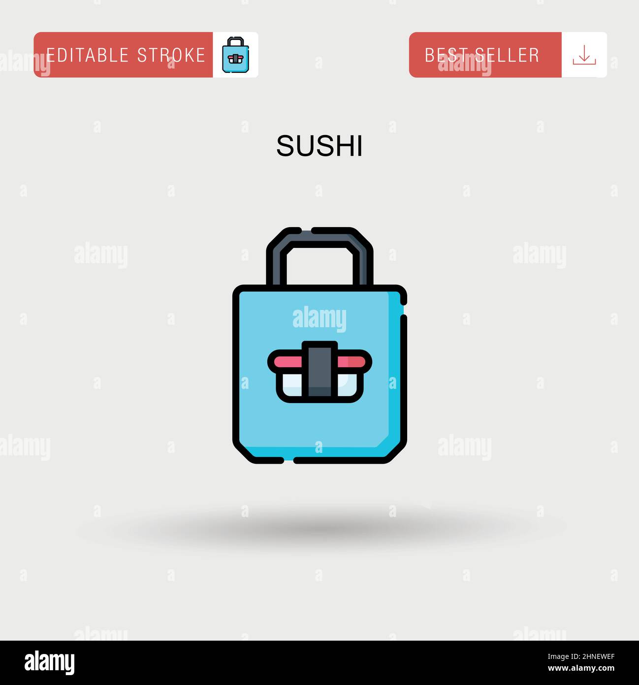 Sushi set tuna avocado Stock Vector Images - Alamy