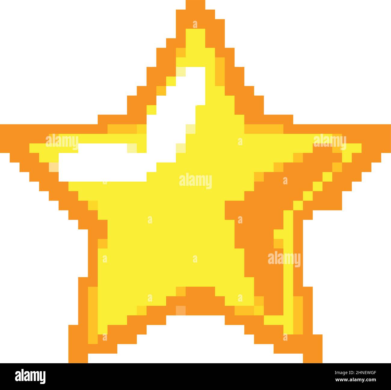 pixelated gold star Stock Vector Image & Art - Alamy