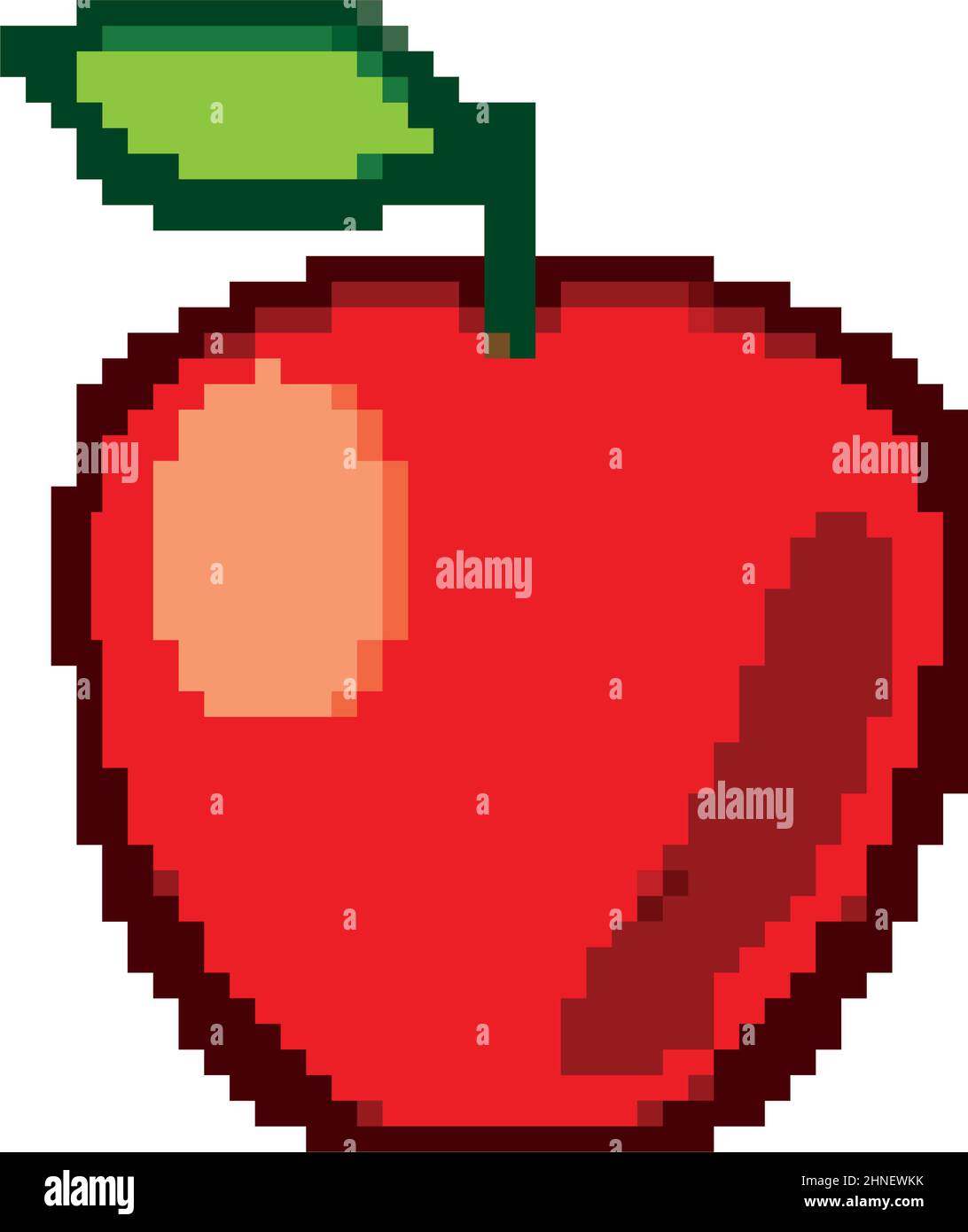 pixelated apple fruit Stock Vector Image & Art - Alamy
