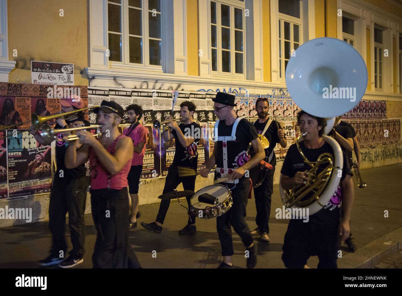 Rome, Italy 06/26/2017: marching band in Piazza dell'Immacolata in San ...