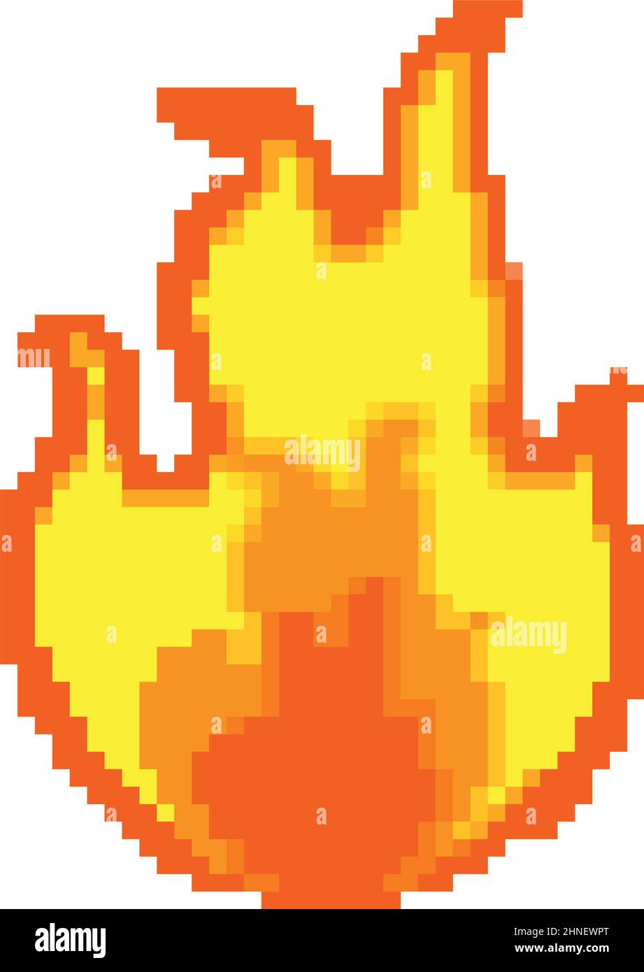 pixelated fire flame Stock Vector Image & Art - Alamy