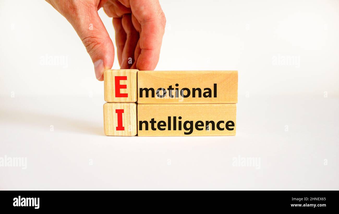 EI emotional intelligence symbol. Concept words EI emotional ...