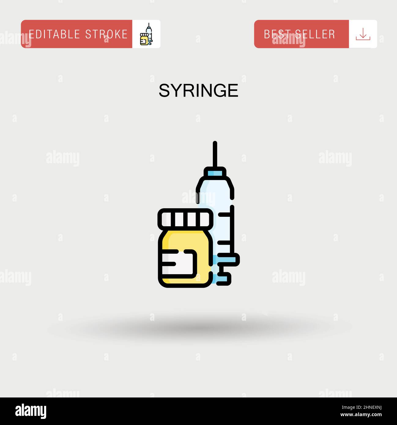 Syringe Simple vector icon Stock Vector Image & Art - Alamy