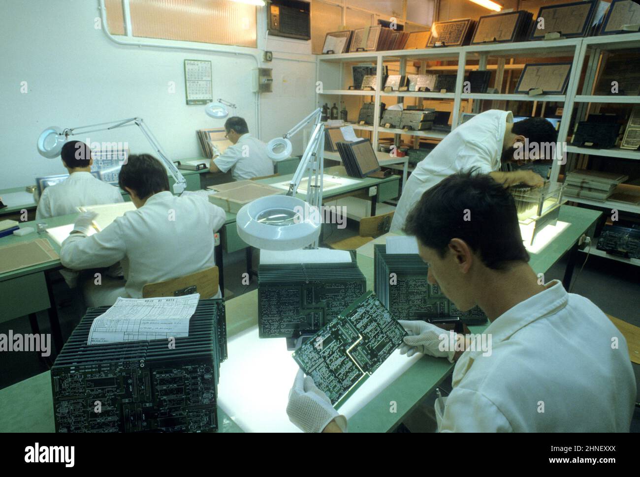 spain barcelona chip robot electronic industry mother card Stock Photo ...