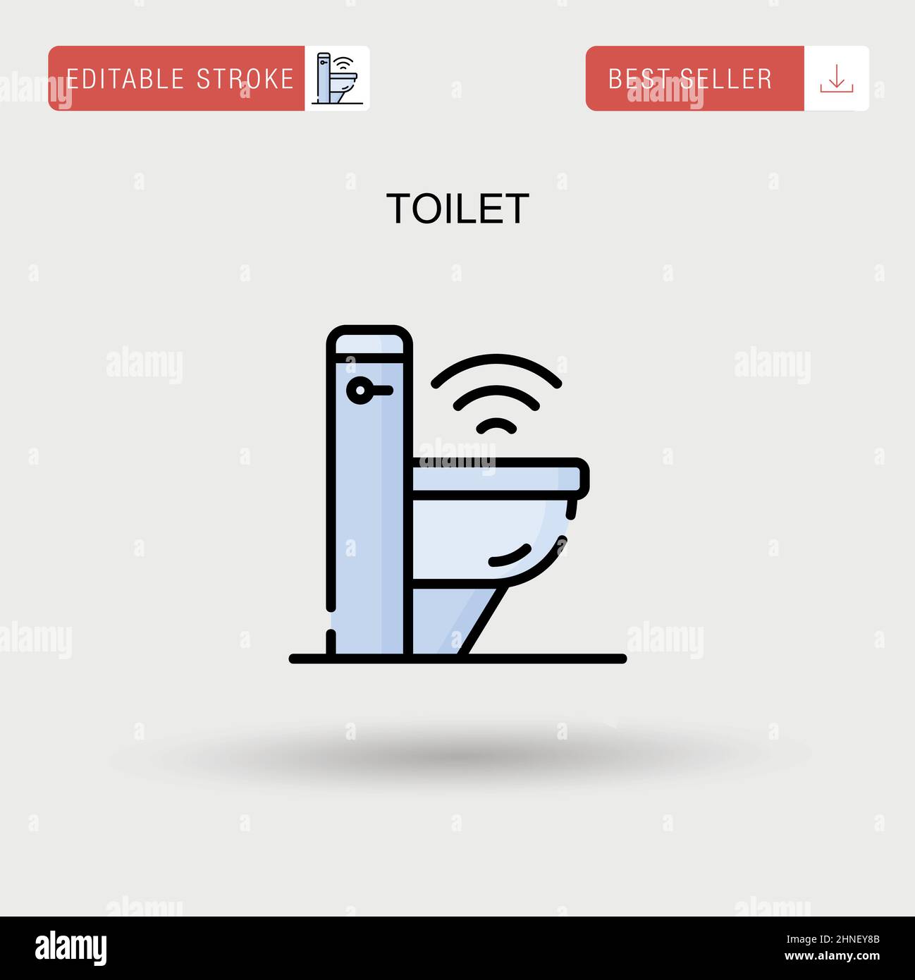 Water flush toilet Stock Vector Images - Alamy